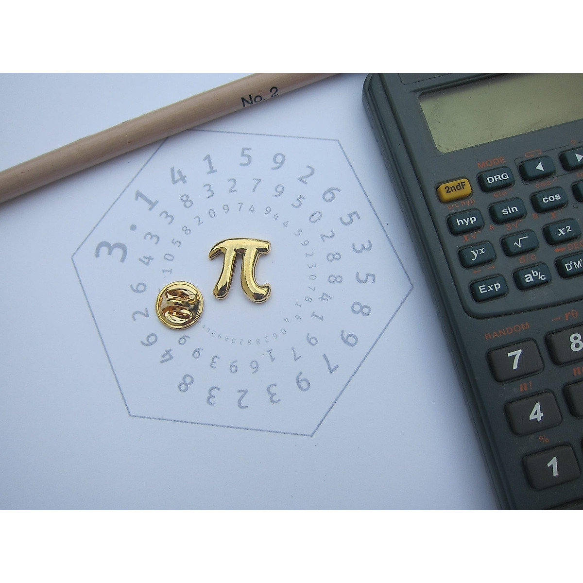 Jim Clift Design Pi Gold Lapel Pin - 100 Count