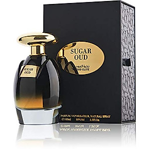 Sugar Oud for Women EDP - Eau De Parfum 100ML (3.4 oz) I Great Gift I peach and orange blossoms, jasmine and cinnamon I Elegant Bottle I By Oud Elite Perfumes