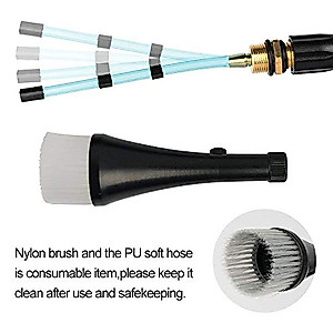 Cretee 1L Car Cleaning Gun Foamaster Washing Cleaner Kit with 2 Set Nozzle Sprayer Connector(8 Atmospheric Pressure Needed)