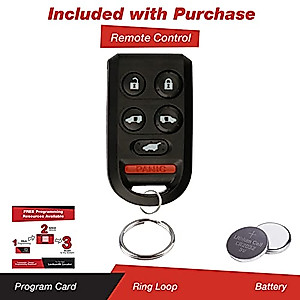 KeylessOption Keyless Entry Car Remote Fob with Uncut Ignition Transponder Key Replacement for OUCG8D-399H-A
