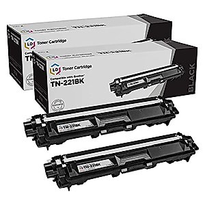 LD Products Compatible Toner Cartridge Replacement for Brother TN-221 TN221BK (Black, 2-Pack) for DCP-9020CDN, HL-3140CW, HL-3150CDN, HL-3170CDW, HL-3180CDW, MFC-9130CW, MFC-9330CDW, MFC-9340CDW