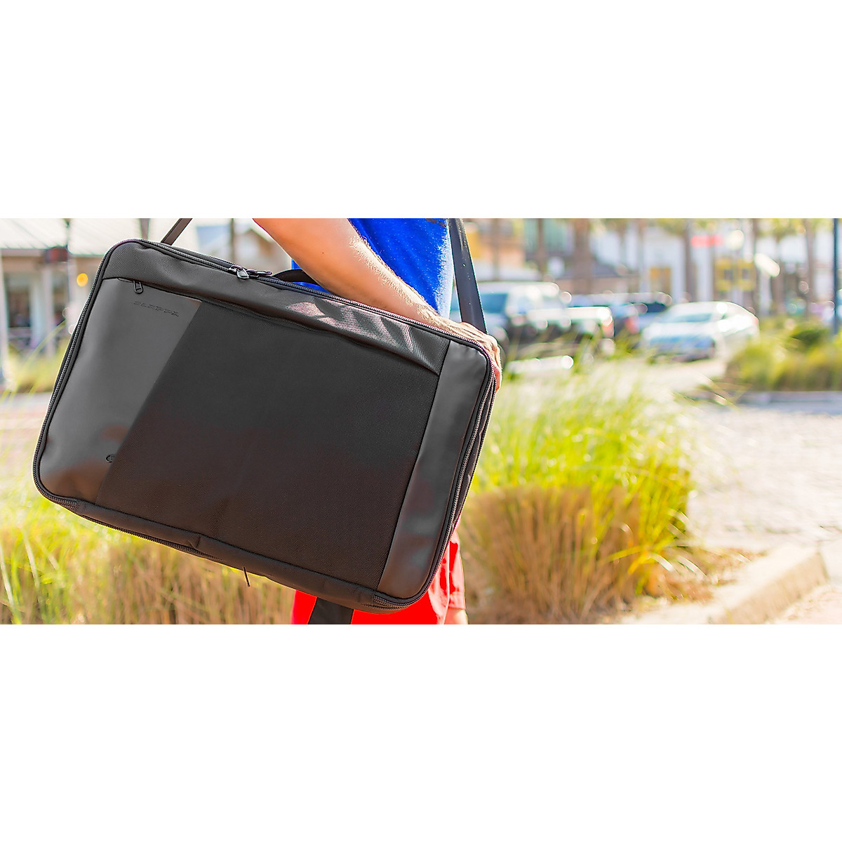 SLAPPA Pivot Expandable 18.4" Laptop Backpack + Shoulder bag - Checkpoint Friendly - Fits 17", 18" and 18.4" Laptops