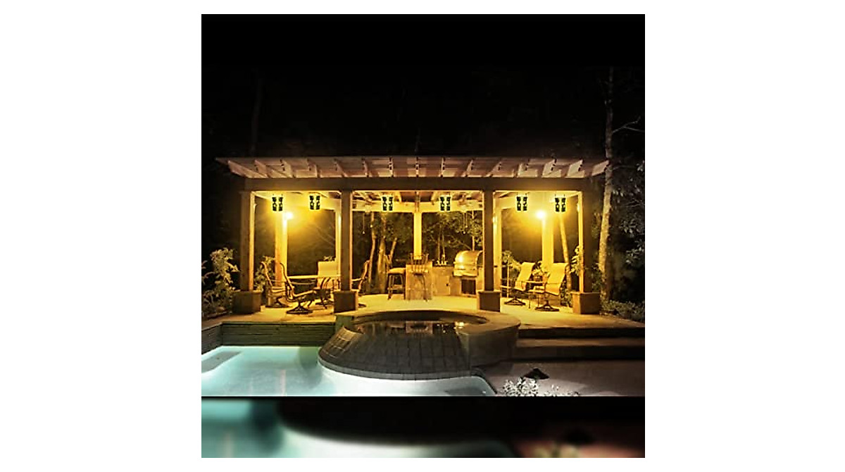 T-SUN 2-Pack Solar Lanterns: Waterproof Outdoor Garden Lights