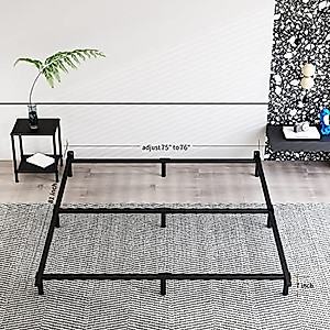 Hafenpo Metal Sturdy Platform Heavy Duty Non-Slip, Black King Bed Frame 9 Leg Support Easy to Assemble Suitable for Any Space King Size
