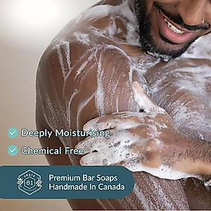 Crate 61 Organics, Handmade in Canada, Plant Based Cold Process Natural Bar Soap For Face And Body, With Premium Essential Oils, For Men And Women 3 Pack (Vanilla Orange)