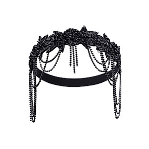 BABEYOND 1920s Accessories for Women - Great Gatsby Accessories Flapper Headband Headpiece Pearl Necklace Gloves for Women