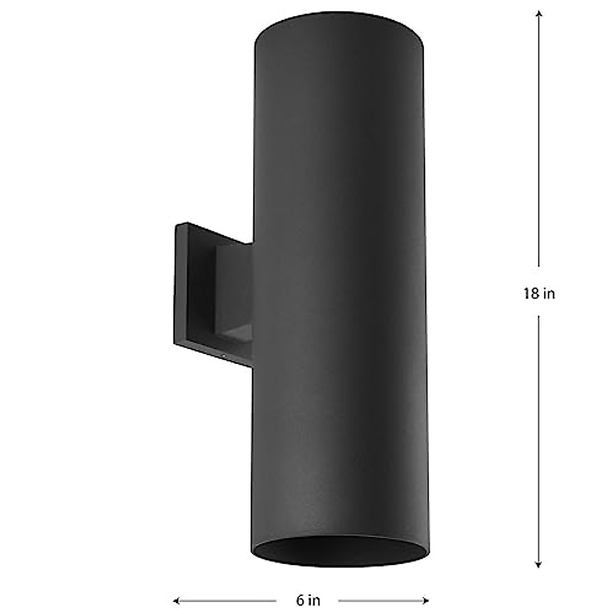 Progress Lighting P5642-31 Cylinder Outdoor, 6-Inch Width x 18-Inch Height, Black