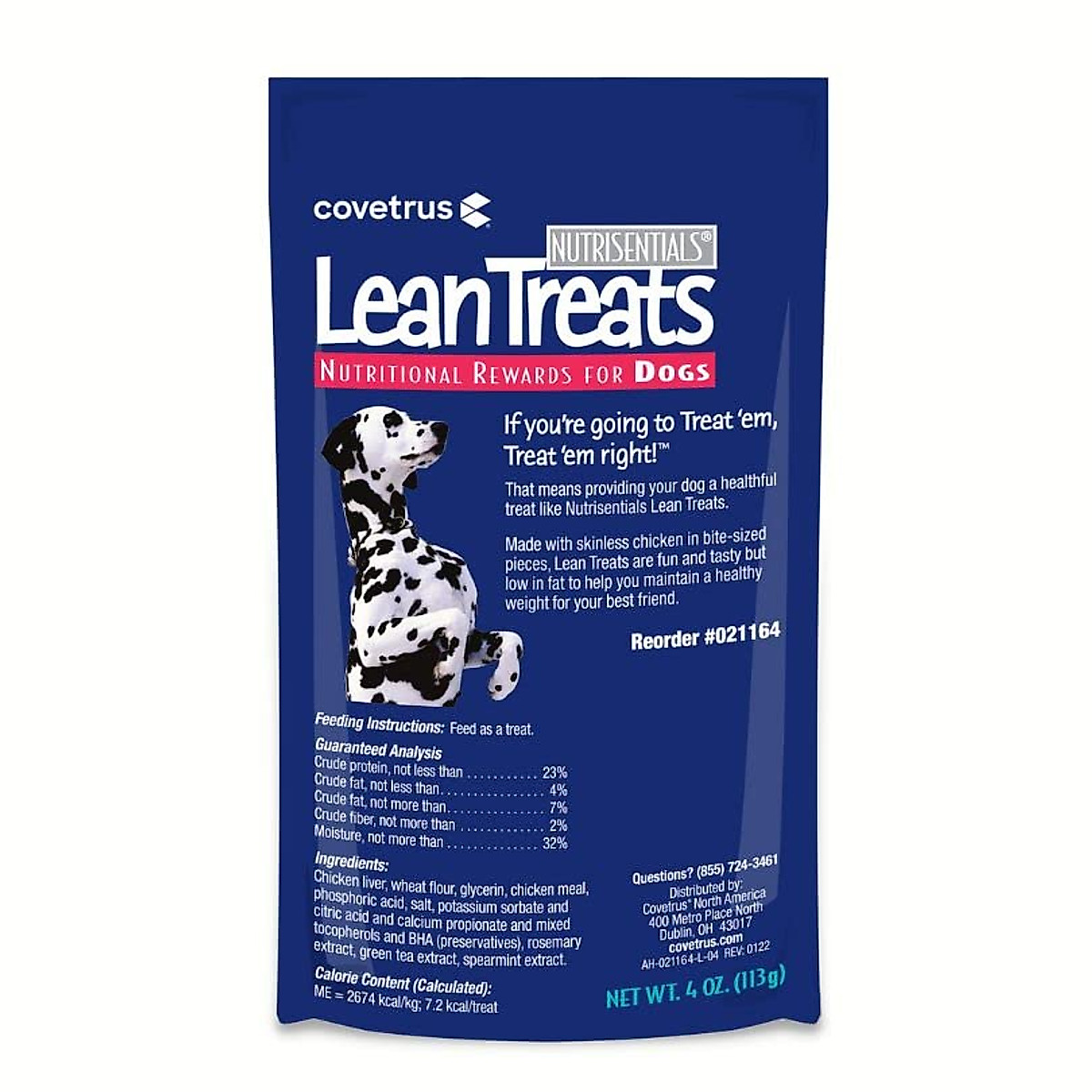 Covetrus Nutrisential Lean Treats for Dogs - Soft Dog Treats for Small, Medium & Large Dogs - Nutritional Low Fat Bite Size K9 Treats - Chicken Flavor - 3 Pack - 4oz