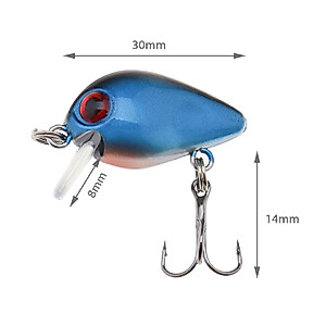 Create idea 10PCS Fishing Lures with Treble Hook Crankbaits Mini Artificial Fishing Hard Baits for Trout Bass Freshwater Saltwater Fishing Tackle Fishing Gear