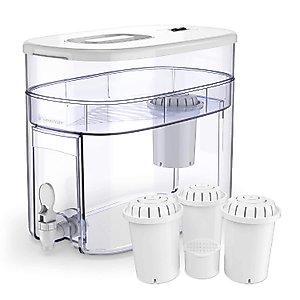 Invigorated Water pH RECHARGE 1F Countertop Alkaline Water Filter PLUS PH001 3-Pack + PH002 1pk Replacement Water Filters Bundle