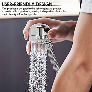 LukLoy Shampoo Bowl Sprayer Hose Replacement, 1/4" Nut Professional Salon Sink Stainless Steel Hose for Sink Shampoo Bed