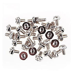 OPYTR Screw Anchors 50Pcs 6-32 * 6 Thread Teeth Outside Hex Computer PC Case Cooling Fan Toolless Adjustment Screw Thumbscrews Thumb Screw Anchors (Size : Black (50Pcs))