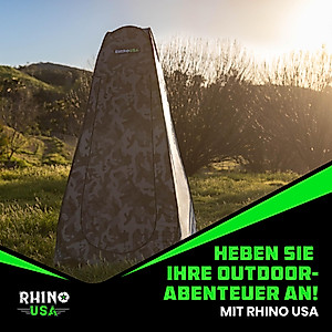 Rhino USA Portable Pop Up Privacy Changing Tent - Ultimate Outdoor Camping Shower, Camp Toilet, Rain Shelter for Beach and Camping - Lightweight and Sturdy, Instant Setup While On-The-Go