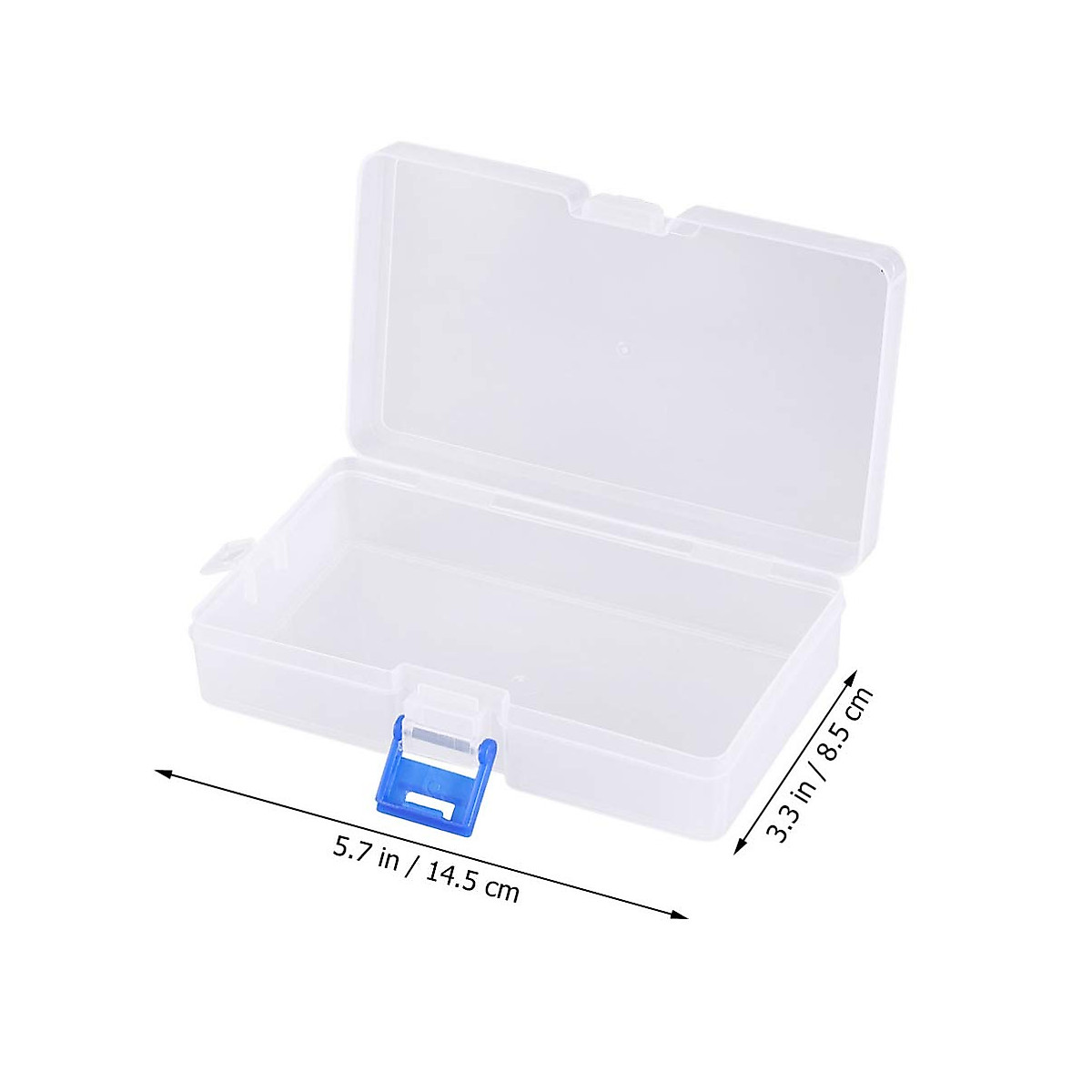 NUOBESTY 10pcs Plastic Storage Box Clear Single Compartment Clear Plastic Jewelry Box Organizer Bead Storage Containers for Small Items Crafts Jewelry Hardware
