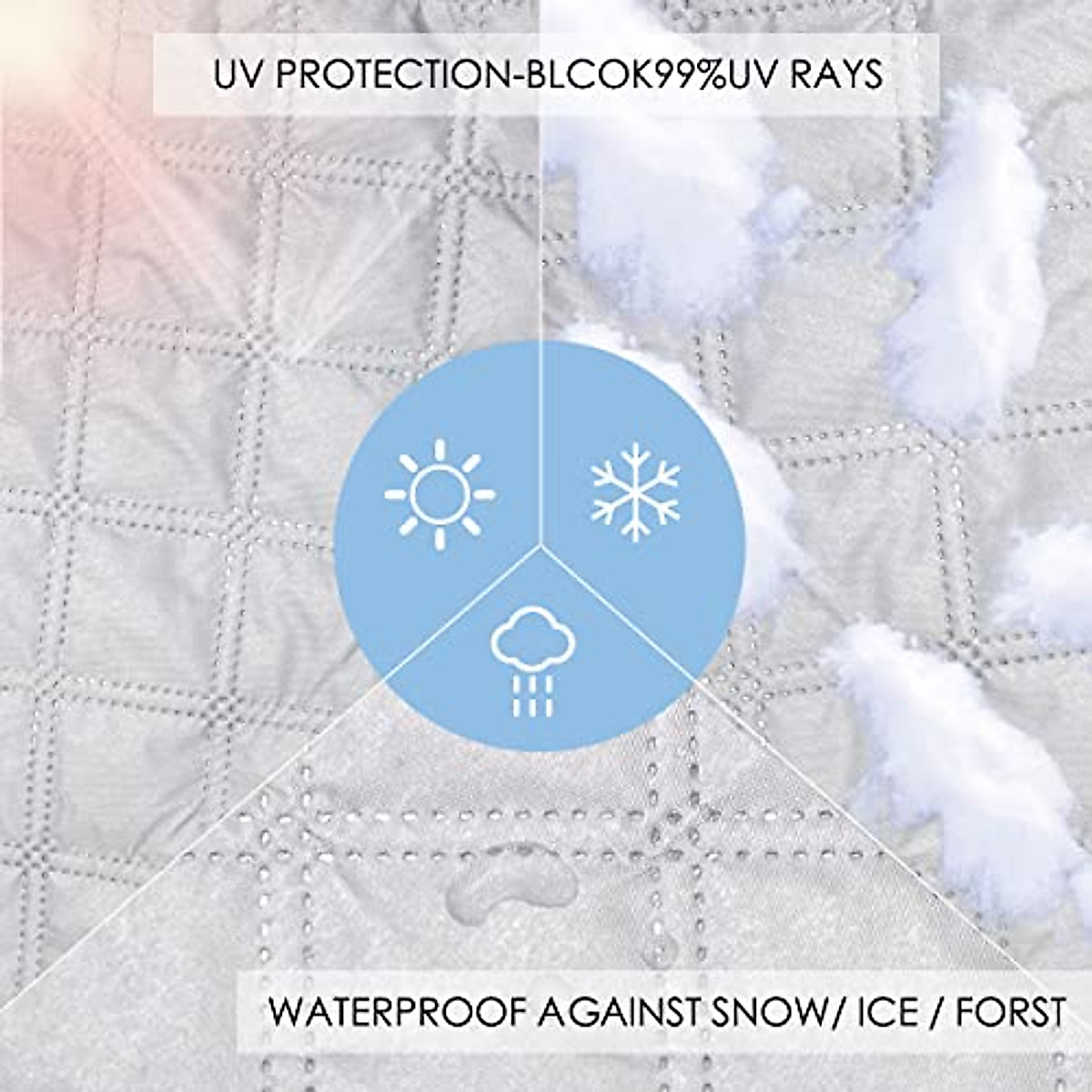 VANNCAMP Exterior Windshield Cover for 2001-2020 Chevy Motorhome Class C, RV Front Window Cover