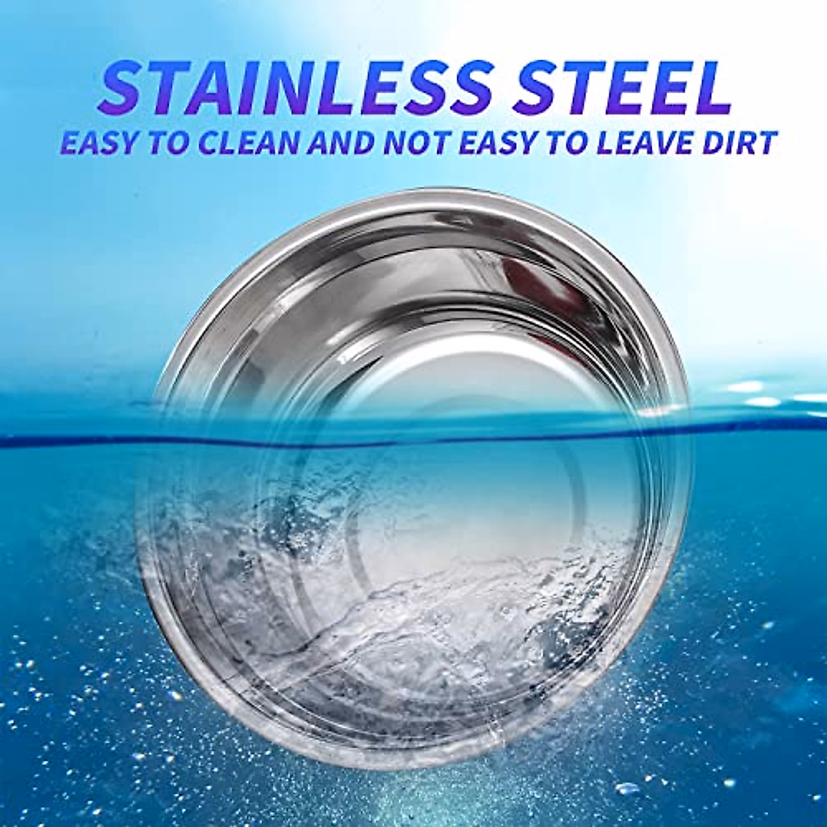 Pawise Elevated Dog Bowls, Raised Cat Feeder Elevated Food and Water Bowls Stand with 2 Stainless Steel Bowls and Anti Slip Feet, Wooden Frame Pet Feeder 750ml