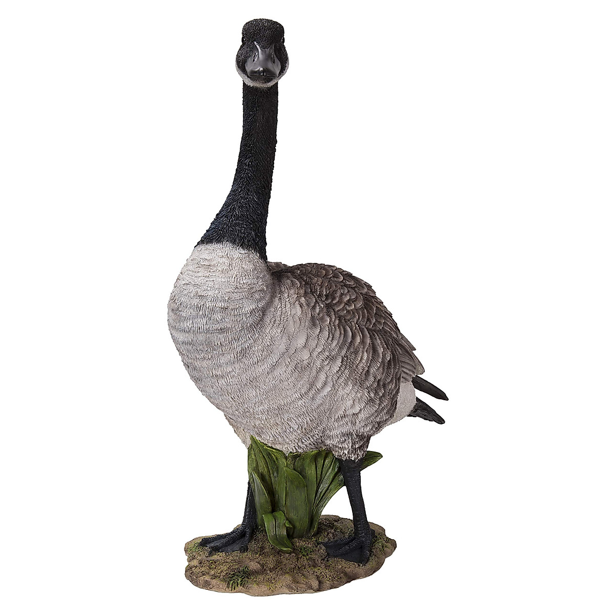 Hi-Line Gift Standing Canada Goose Statue, Grey/Natural