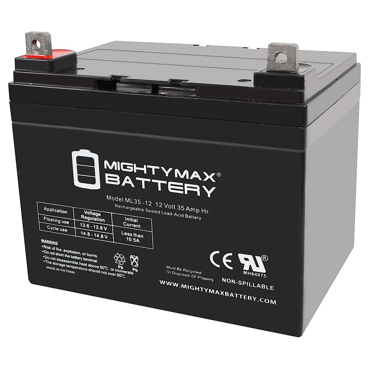 Mighty Max Battery 12V 35AH SLA Battery for Goal Zero YETI 400 Solar Generator