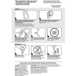 Command 17017CLRAWVPES Outdoor Light Clips, 32 clips, 36 strips