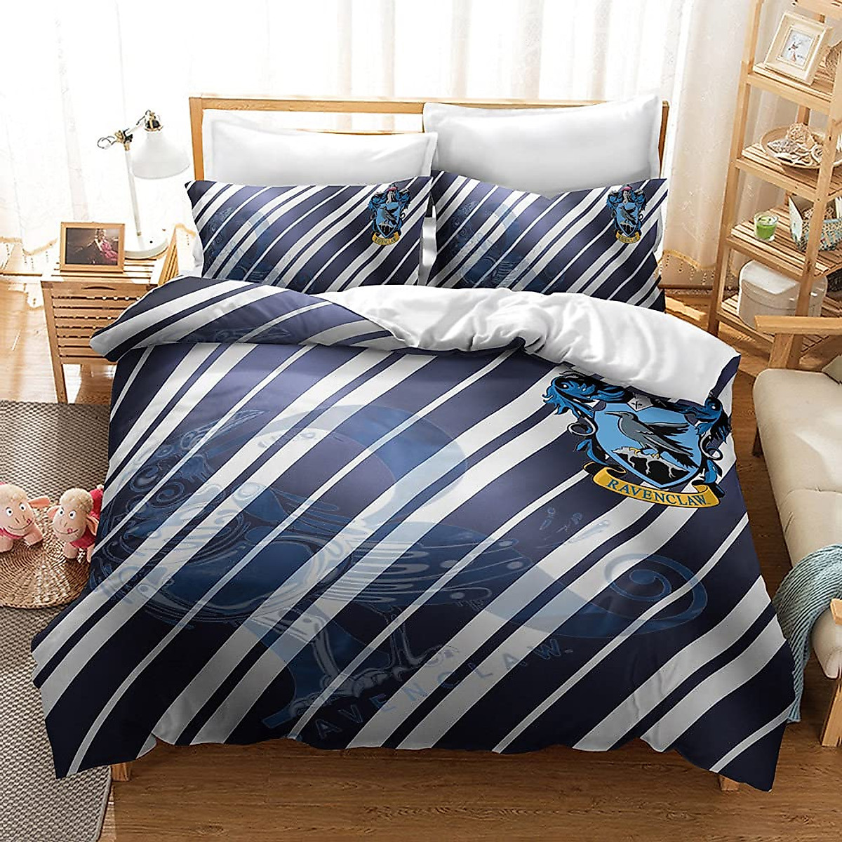 Bedding Duvet Cover Harry Potters Lightweight Decorative Modern Style Microfiber, Soft Microfiber Bedding Set, 1 Duvet Cover&2 Pillow Cases, No Comforter