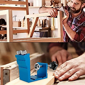 Didmortool 36PCS Pocket Hole Jig Kit Pocket Screw Jig with 2 Drill Hole Guide Pocket Drill Hole System with 15 Degree Joint Angle Tool for Woodworking