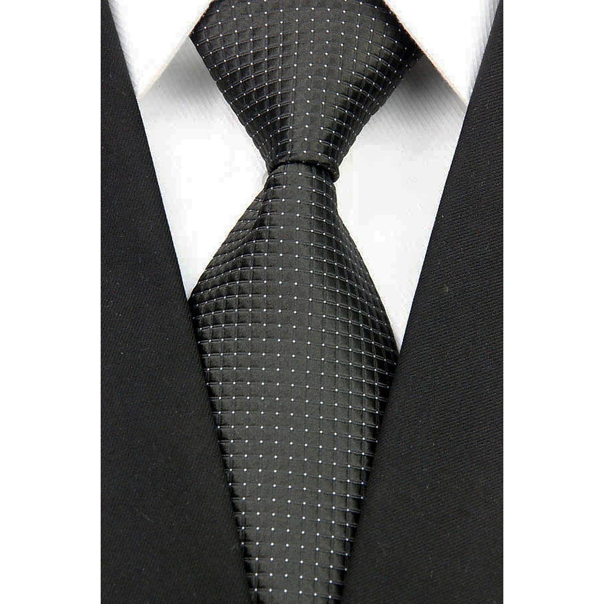 Wehug Lot 9 PCS Classic Men's tie 100% Silk Tie Woven Jacquard Neckties Solid Ties for men style001