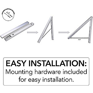 Single Foldable Clothing Rack, Wall-Mounted Retractable Clothes Hanger for Laundry Dryer Room, Hanging Drying Rod, Small Collapsible Folding Garment Racks, Dorm Accessories (Chrome)