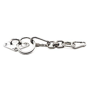 304 Stainless Steel Diamond Eye Pad Plate with Ring 5/16" 8mm Anchor Mount Great for Yoga Swings Hammocks/Boat Rigging/Marine Deck Hardware/Suspension Training Straps