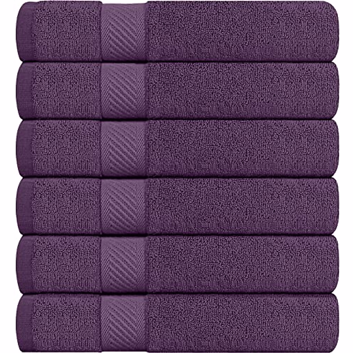 Utopia Towels [6 Pack Bath Towel Set, 100% Ring Spun Cotton (24 x 48 Inches) Medium Lightweight and Highly Absorbent Quick Drying Towels, Premium Towels for Hotel, Spa and Bathroom (Plum)