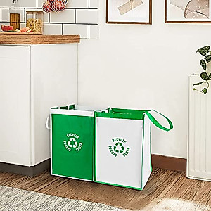 BeBesta Recycle Waste Bin Bags for Kitchen Home Trash Sorting Bins Organizer Waterproof Baskets Compartment Container