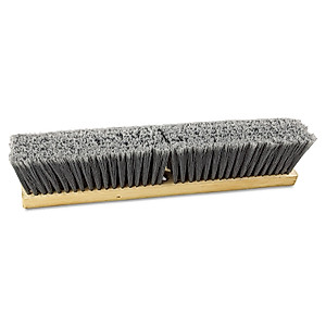 BWK20418 Floor Brush Head, 18quot; Head, Flagged Polypropylene Bristles