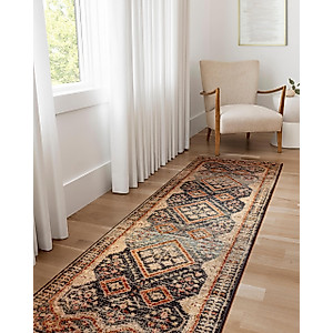 Loloi II Jocelyn Collection JOC-05 Area Rug 9'-6" x 12'-6" Navy/Multi Rectangular 0.38" Thick