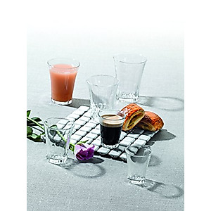Duralex Made In France Amalfi Glass Tumbler (Set of 4), 4.62 oz, Clear