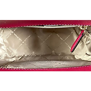 Michael Kors Berry Multi Manhattan Medium Top Handle School Leather Satchel