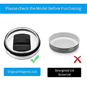 2PCS Magnetic Slider Replacement For Yeti Magnetic Lids No Spil Lids Covers Top Magnetic Sliders For 10 Oz 14 Oz 16 Oz 20 Oz 26 Oz 30 Oz (2black)