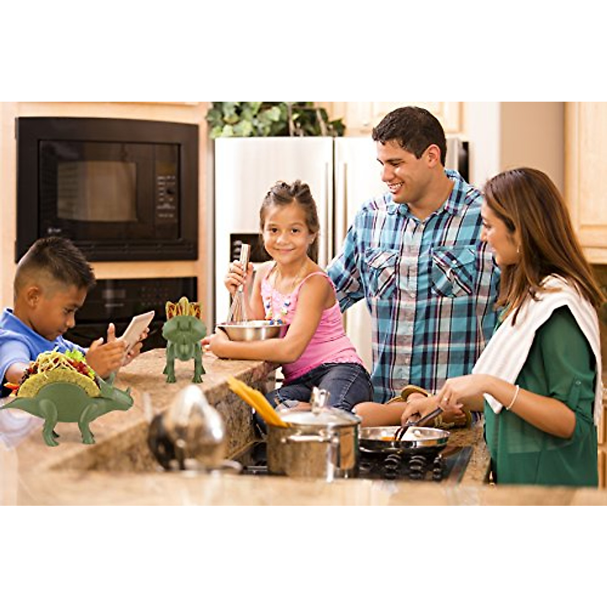 Funwares Original Tricerataco - The Ultimate Dinosaur Taco Holder, Fun and Practical White Elephant Gift, Hold 2 Tacos