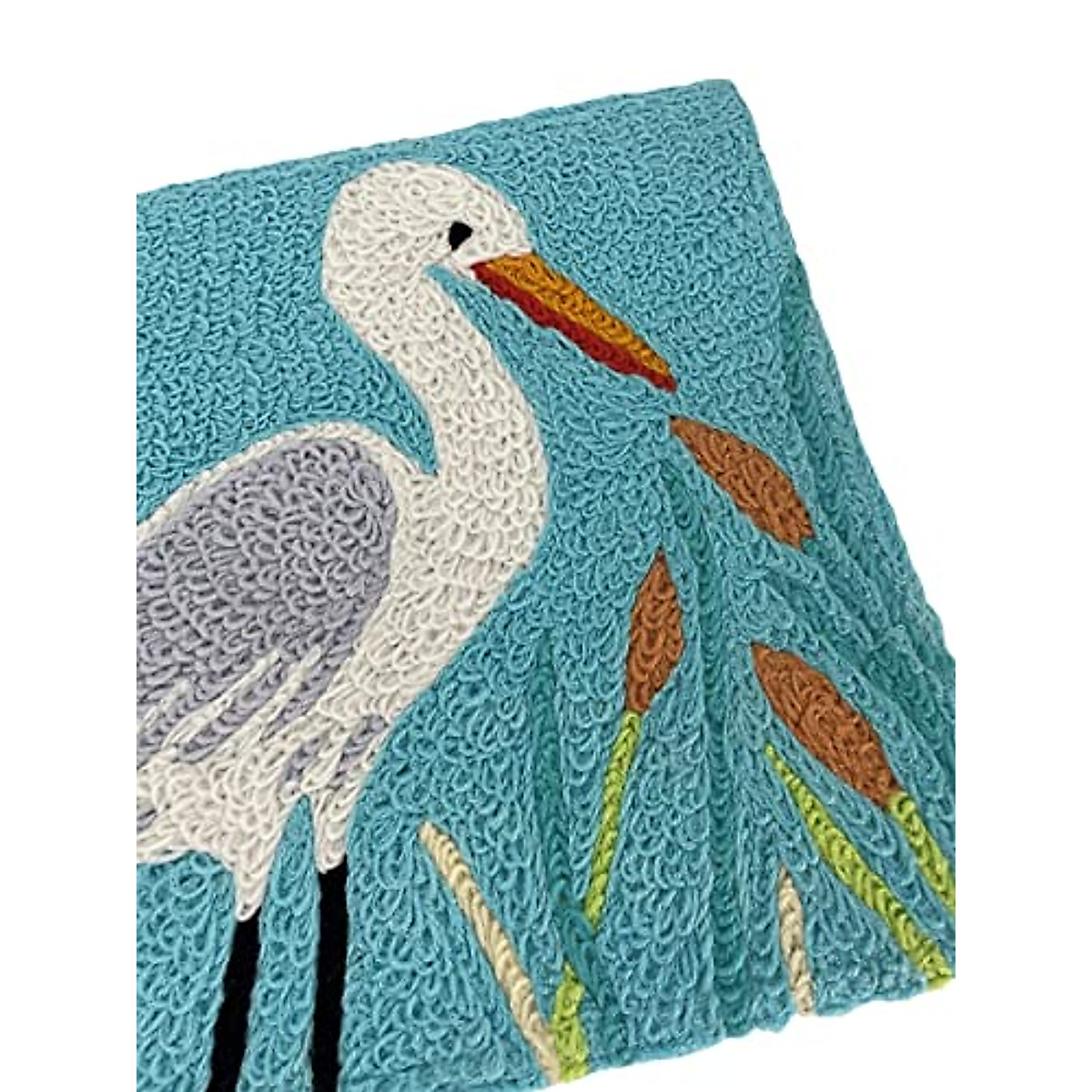 Jellybean Egret Coastal Indoor/Outdoor Machine Washable 21" x 33" Accent Rug