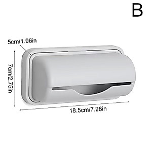 Plastic Trash Bag Dispenser Roll Holders, Wall Mount Garbage Bag Dispenser, Kitchens Storage and Organization Accessories for Kitchens Bathroom (Gray/L)