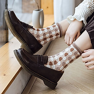 Yomutiur Womens Sheer Socks, Summer Transparent Thin Mesh Lace Elastic Jacquard Socks Crystal Glass Silk Short Stockings