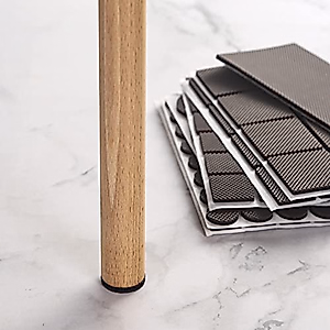 Non Slip Furniture Pads - Round, Square, Rectangle, Furnigear Premium 129 Pieces Furniture Grippers Chair Leg Pads Self Adhesive Rubber Chair Feet- Anti Scratches Furniture Pads for Hardwood Floors