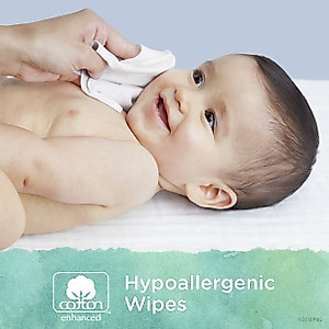 Pampers Pure Disposable Baby Diapers, Hypoallergenic and Fragrance Free Protection Size 2, 128 Ct. with Aqua Pure 4X Pop-Top Sensitive Water Baby Wipes, 224 Ct.