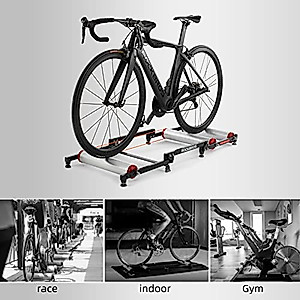 ROCKBROS Bike Rollers Adjustable Bike Trainer Stand Foldable Indoor Cycling Bicycle Roller with Resistance for MTB Road Bike Exercise