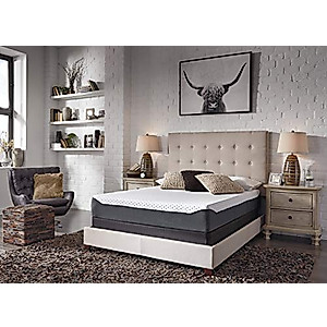 Signature Design by Ashley Full Size Chime Elite 10 Inch Plush Green Tea & Charcoal Gel Memory Foam Mattress with Micro Cool Cover, Full Size