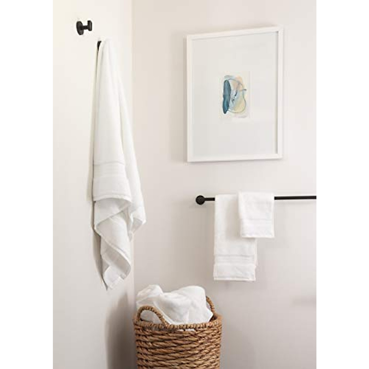 100% Organic Cotton Bath Towel Set | Bathroom Luxury Towel Set of 6 | GOTS Certified | Hotel Premium Towels | 700 GSM | 2 Bath Towels 30 x 56 | 2 Hand Towels 16 x 30 | 2 Wash Cloths 13 x 13 | White