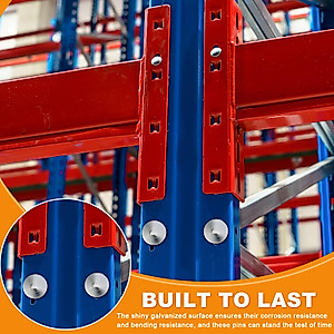 Hicarer 50 Pcs Pallet Rack Drop Pin M7x33mm Heavy Duty Pallet Rack Safety J Bolt Carbon Steel Universal Racking Pin for Warehouse Home Pallet Racks and Shelving Units