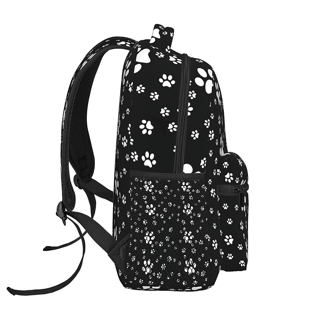 MANQINF Colorful Dog Paw Print Backpack,Cute Bookbags Laptop Bag Shoulder Bags Travel Hiking Camping Daypack for Men Women
