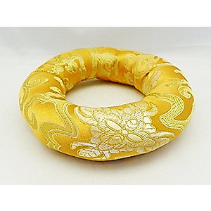 F795 Silk Brocade Cushion Pillow for Tibetan Singing Bowl Handmade in Nepal