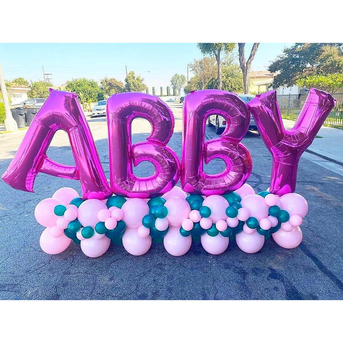 40 Inch Large Hot Pink Letter T Balloons Alphabet T Letter Balloons Foil Mylar Letter A Balloons for Birthday Party Anniversary New Year Graduation Wedding