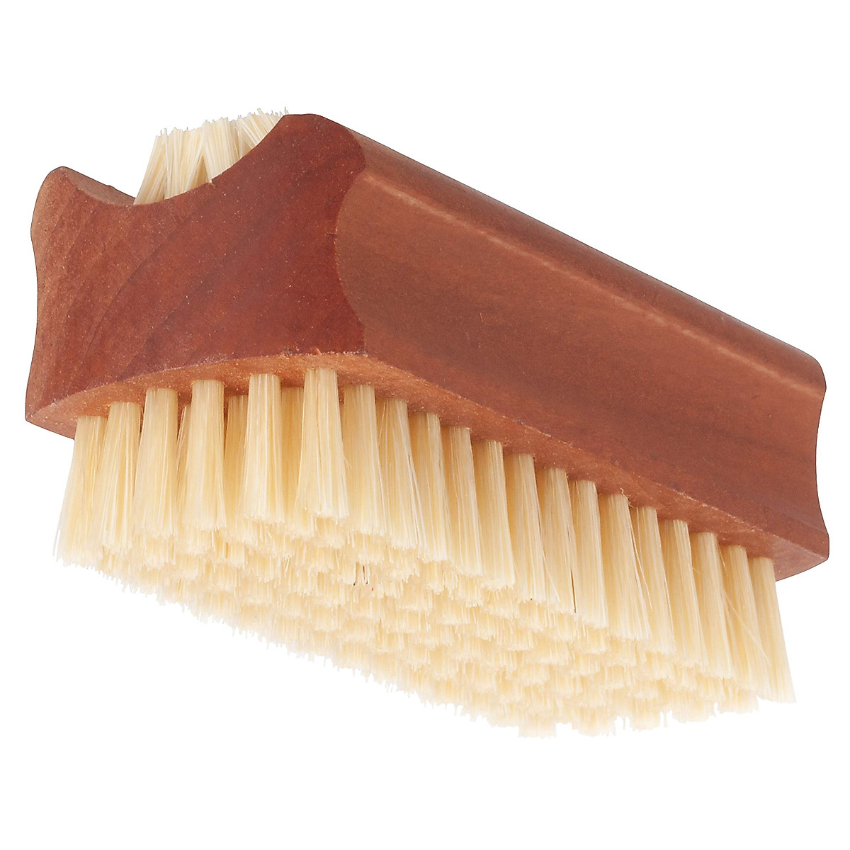 Redecker Natural Pig Bristle Nail Brush with Oiled Pearwood Handle, 3-3/4-Inches