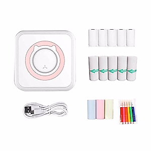InstaProud - Portable Sticker Printer, Mini Portable Printer, Portable Photo Sticker Printer, Portable Label Sticker Printer (pink)